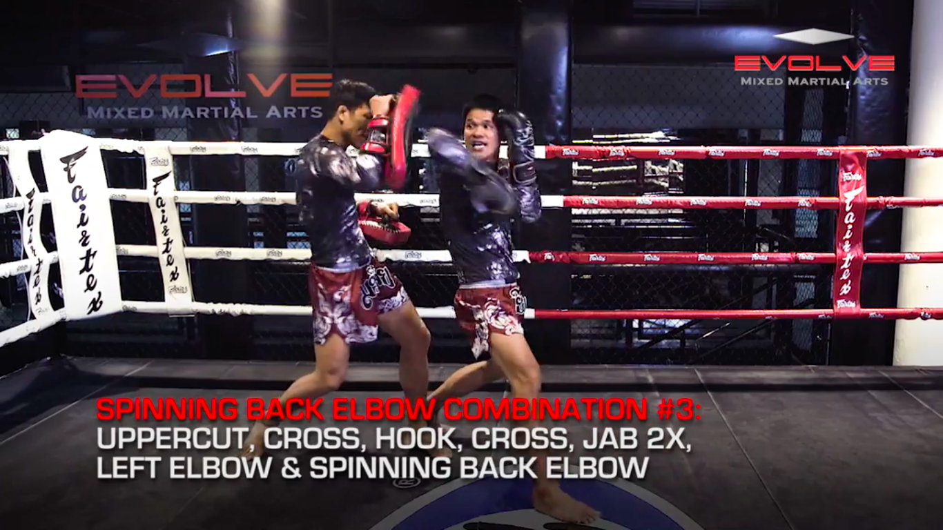 4 Spinning Back Elbow Combinations - Evolve University